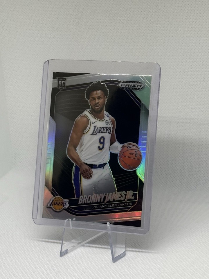 2024-25 Panini Prizm Black Bronny James Jr Silver Rookie RC #94 Lakers ...