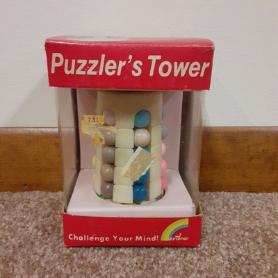 Vintage Puzzler's Tower Brain Teaser Puzzle Game Babylon Tower With ...