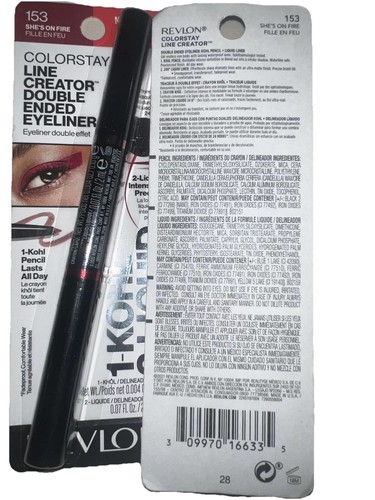 2 Revlon COLORSTAY Line Creator Double Ended Eyeliner 153 She’s On Fire ...