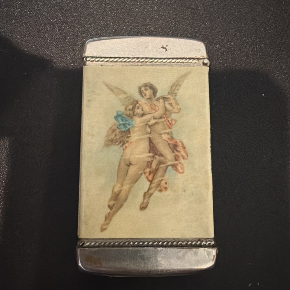 Antique Match Advertising Celluloid Match Safe Vesta Matchsafe ...