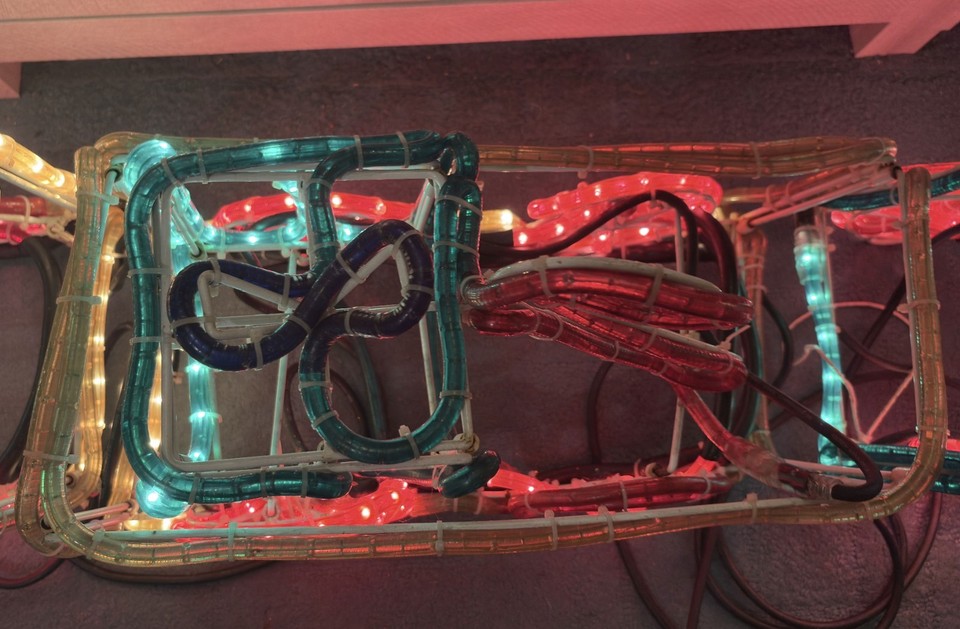 Christmas 3d flashing rope light train multi-coloured indoor or outdoor ...