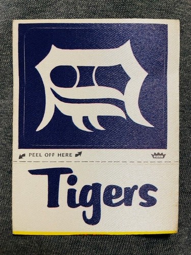 1968-72 Fleer Cloth Stickers Detroit Tigers Team Logo Patch Card | eBay