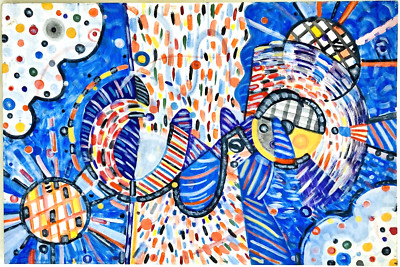 Brewer Krstich Painting Abstract Expressionism Vintage Gay Art SF ...