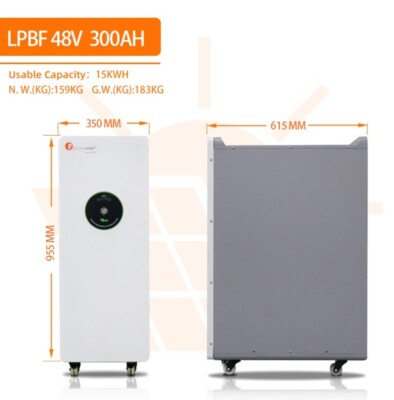 Solar Stromspeicher 15kWh Speicher 48V PV Akku 300Ah LiFePO4 Batterie ...