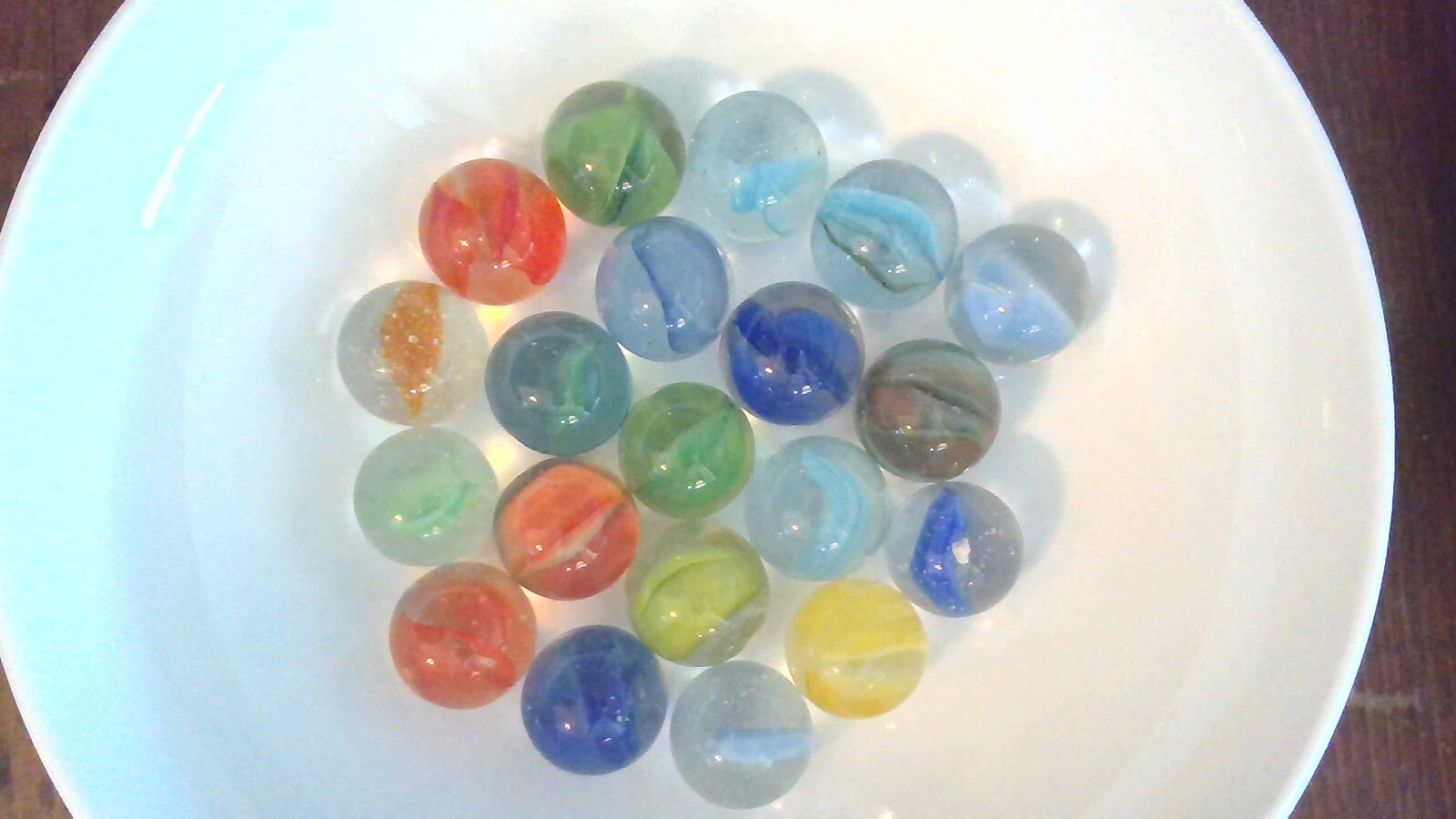 20 Japanese Cat eye marbles. Circa 1950s. Marble size varies slightly ...
