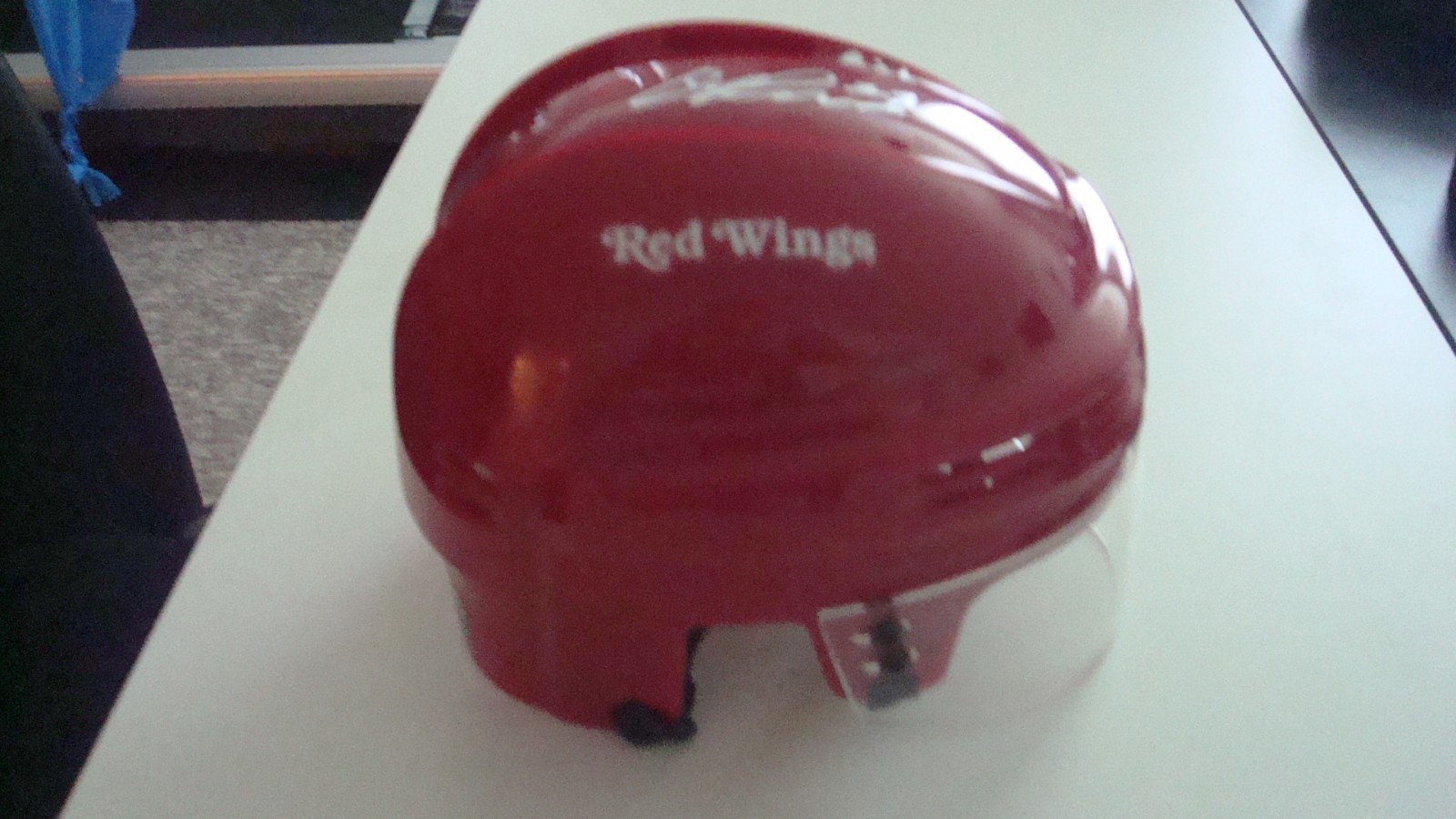 Michael Rasmussen AUTOGRAPHED DETROIT RED WINGS MINI HELMET SIGNED 2017 ...