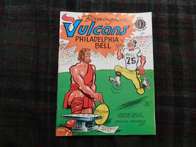 8/9/75 Philadelphia Bell @ Birmingham Vulcans World Football League ...