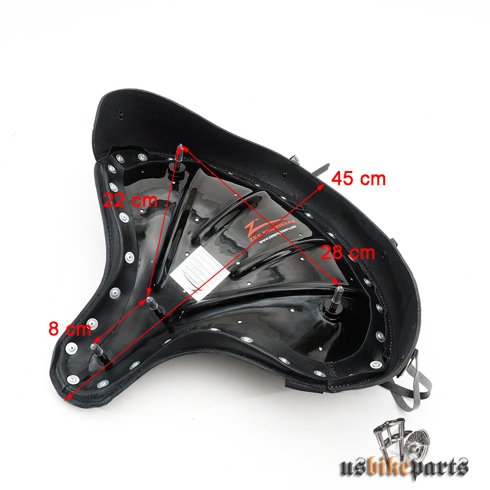 Police Style echt Leder Sattel Sitz Seat Conchos passend für Harley ...