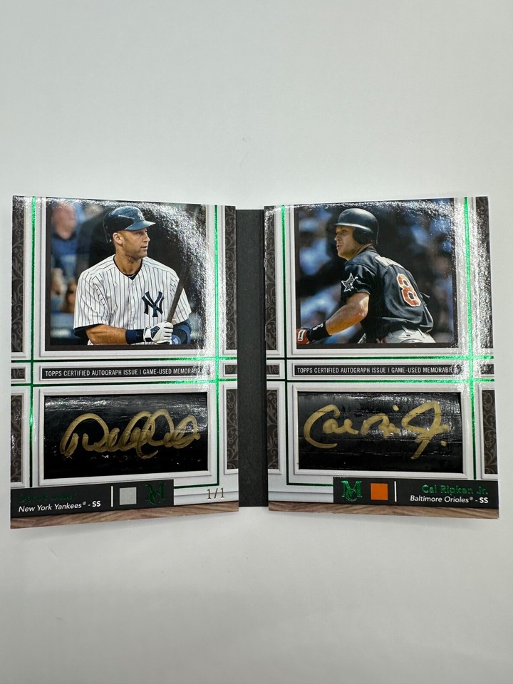 2024 Museum Collection DEREK JETER/CAL RIPKEN JR Dual AUTO Jumbo Lumber ...