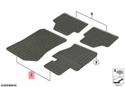 Genuine BMW X1 E84 X1 16d 16i 18d Floor Mats All-Weather Front LHD ...