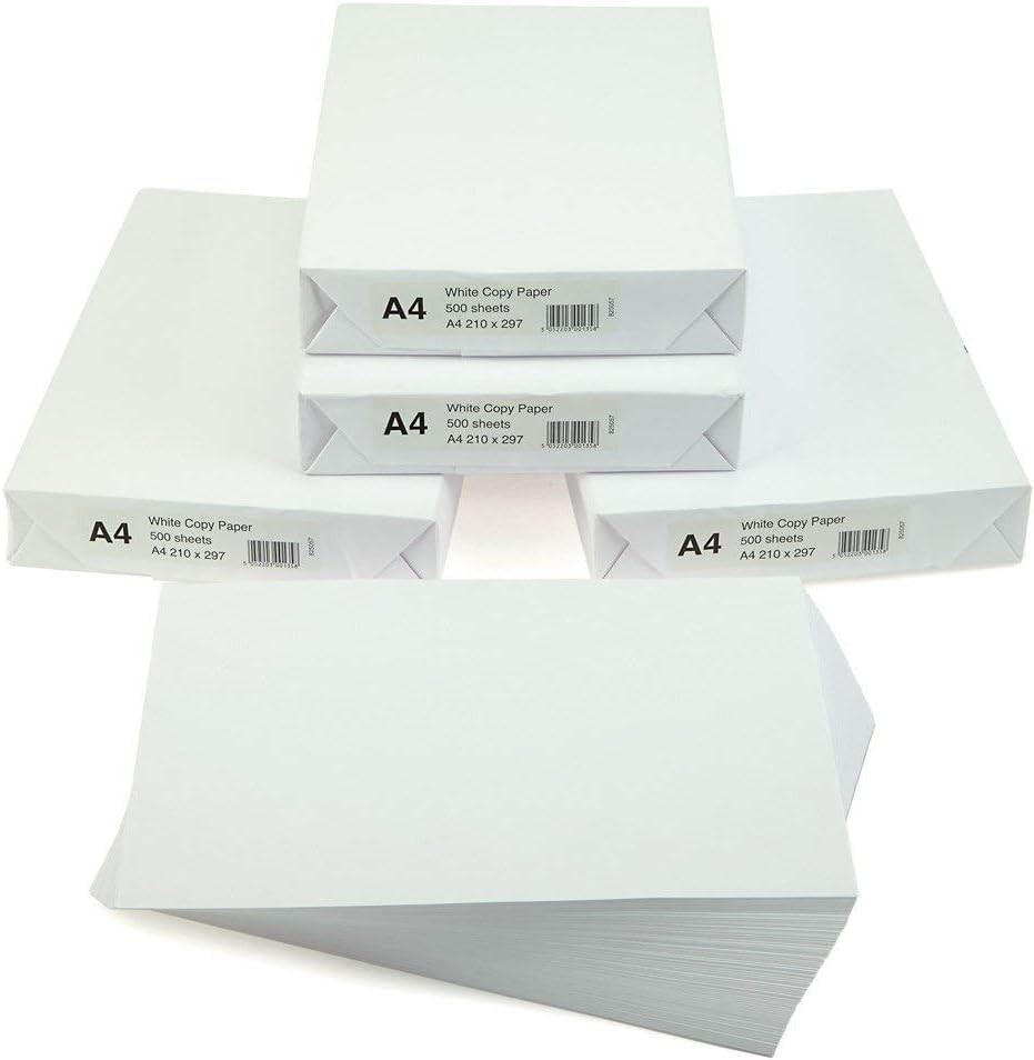 A4 White Printer Paper, 80gsm - 5 Reams of 500 Sheets, Fast Delivery ...