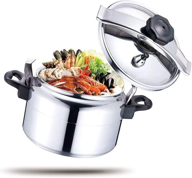 4/5/7 Litre Home Dual Handle Aluminum Pressure Cooker Kitchen Catering ...