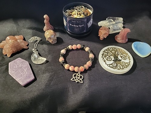 Warding Spell Candle Thulite Bracelet Strawberry Spider Hat Lepidolite ...