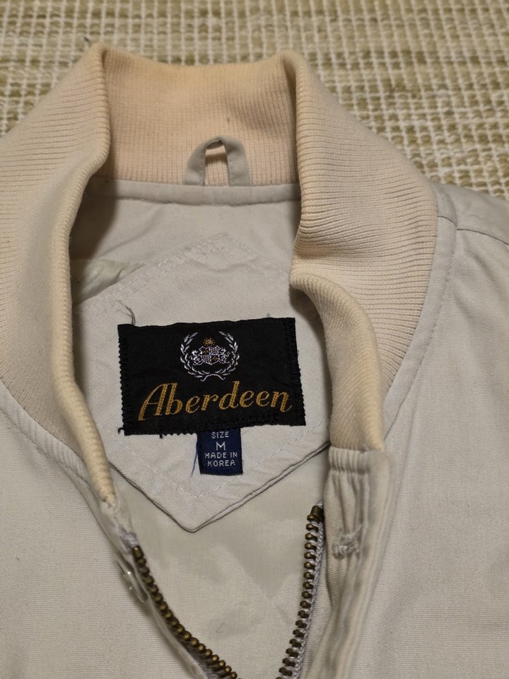 Aberdeen Jacket Mens Medium Tan Bomber Windbreaker Vintage Style 80s ...
