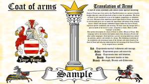 Mainwaring-Meinwaring COAT OF ARMS HERALDRY BLAZONRY PRINT | eBay