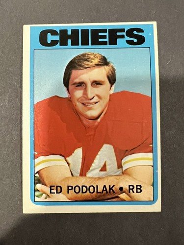 Ed Podolak 1972 Topps Football #82 Vintage Rookie Kansas City Chiefs ...