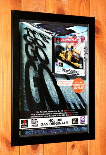 1996 Formula 1 PS1 PC Windows Vintage Promo Small Poster / Ad Page ...