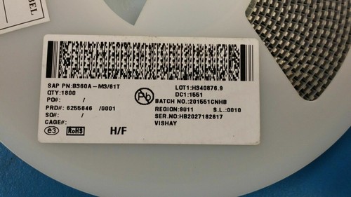 (10 PCS) B360A-M3/61T VISHAY/GS Diode Schottky 60V 3A DO-214AC ROHS | eBay