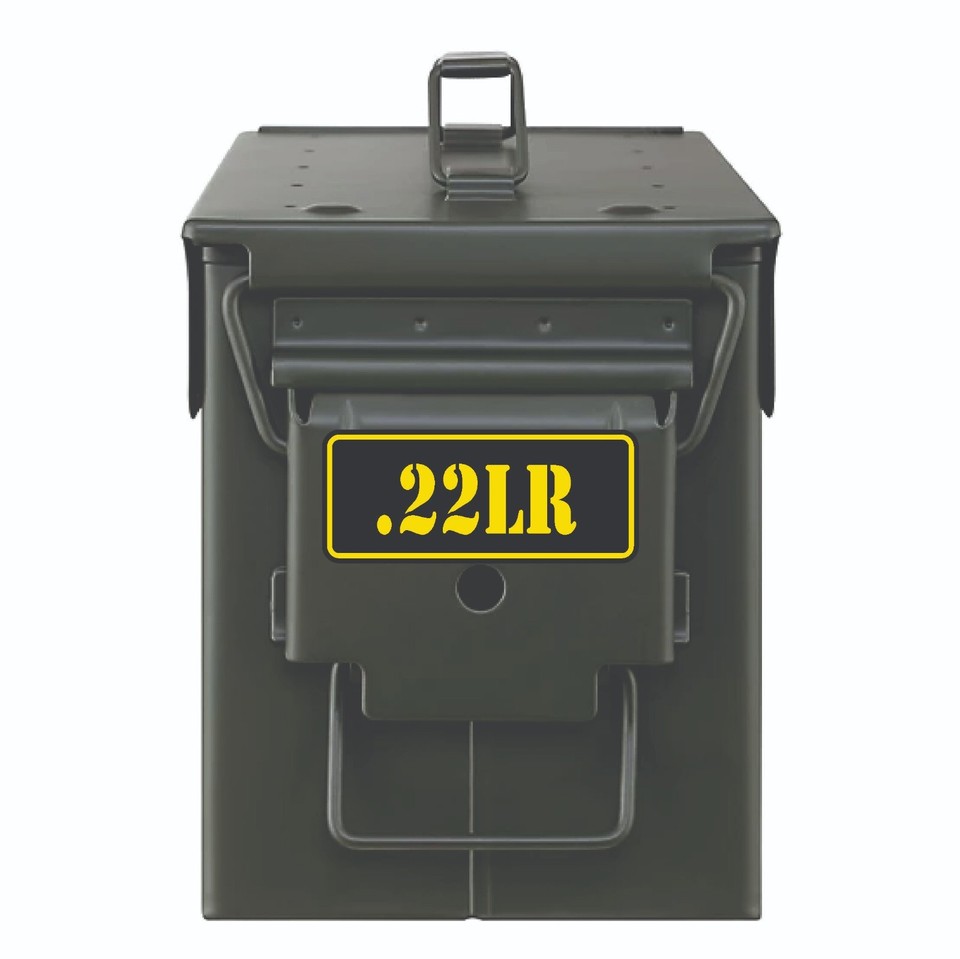 .22LR Ammo Can Box Decal Gun safety Hunting CALIBER Vinyl Decal Sign ...