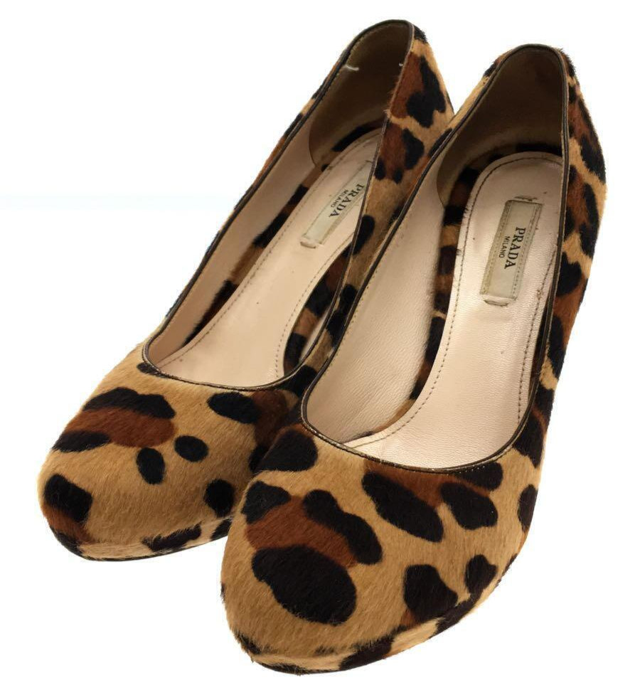 PRADA women's leopard print Pumps in brown size 35.5 … - Gem