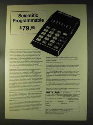 1976 Sinclair Scientific Programmable Calculator Ad | eBay