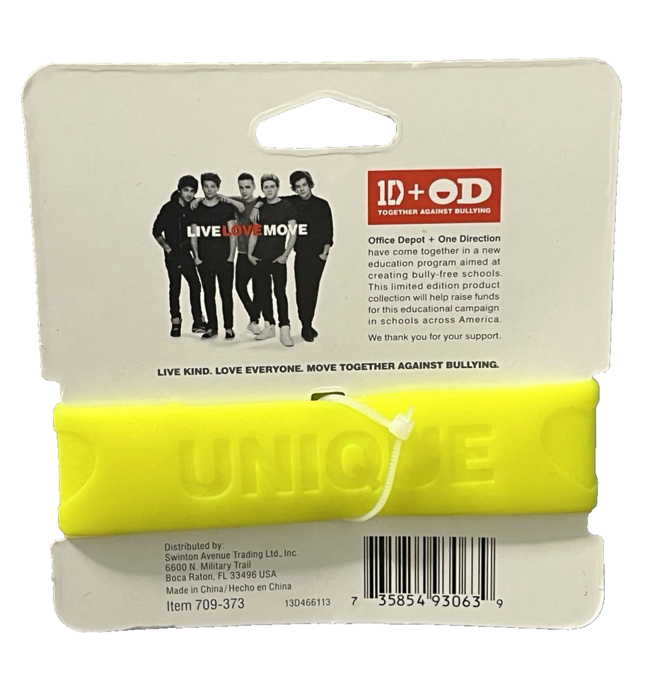 One Direction 1D + OD Limited Edition Silicone Wristband - Zayn ...