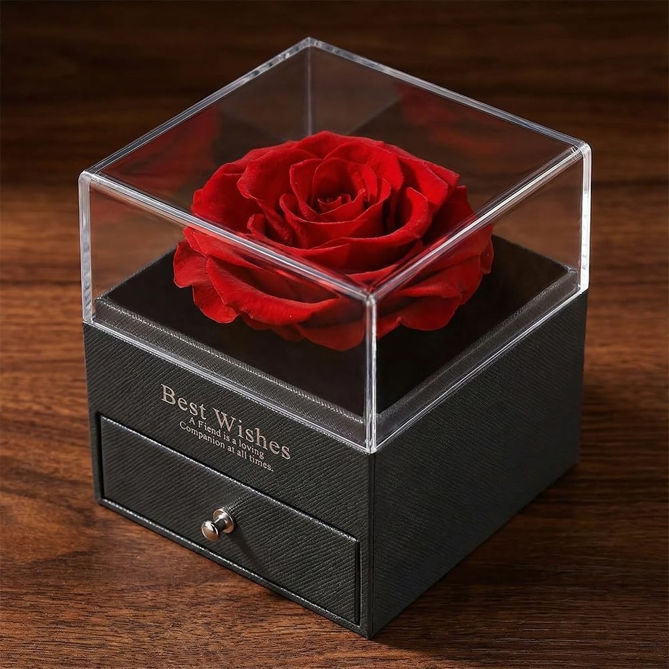 Eternal Flowers Rose Gift Box, Eternal Flowers Rose with I Love You ...