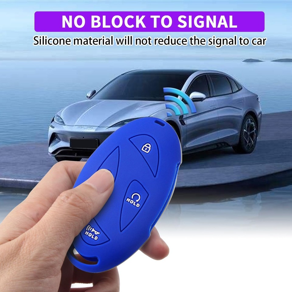 2PCS Key Fob Cover, Silicone Key Case with Keychain Compatible-Black ...