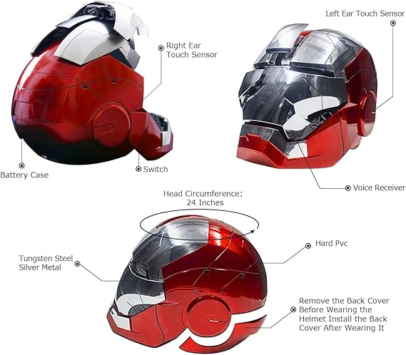 1:1 Iron Man MK5 Helmet Electronic Voice Activated Open&Close Mask ...