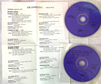 4/5/97 DR DEMENTO 'LET'S' TUNES, FRANK ZAPPA, JULIE BROWN, MERRI WILSON ...