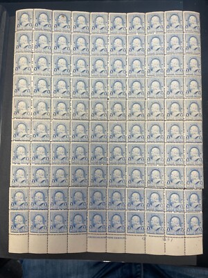 USA #219 Mint Fine - Very Fine Sheet Of 100 Full Original Gum **With ...