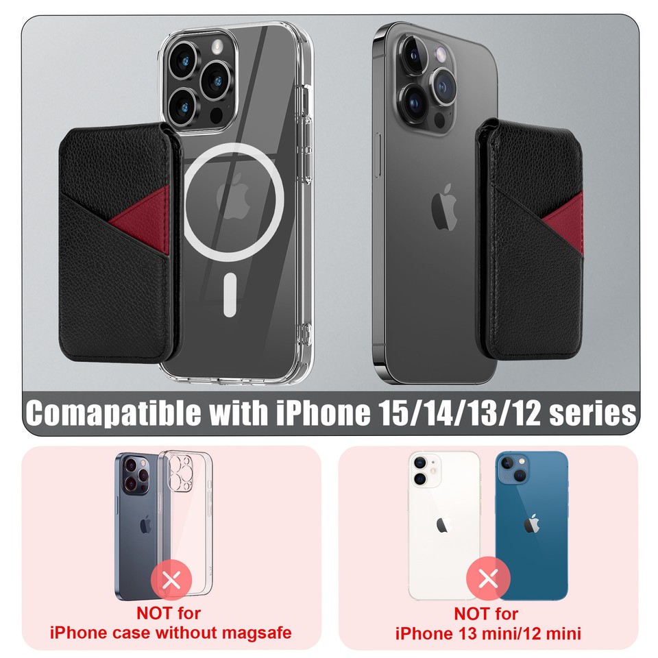 Magnetic Wallet Magsafe Wallet with Stand iPhone 16/15/14 Card Holder ...