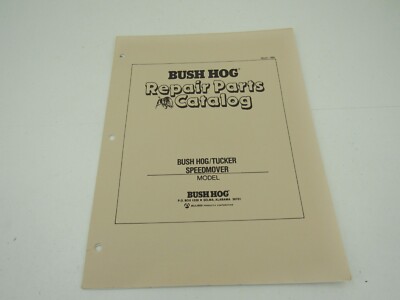 Bush Hog Tucker Speedmover Box Scraper Repair Parts Catalog | eBay