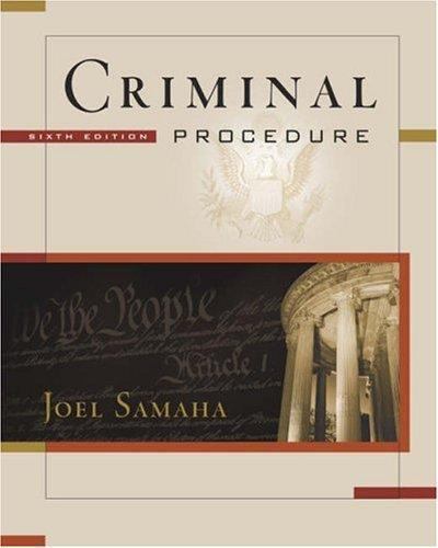 Criminal Procedure by Joel Samaha (2004, Mixed Lot) for sale online | eBay
