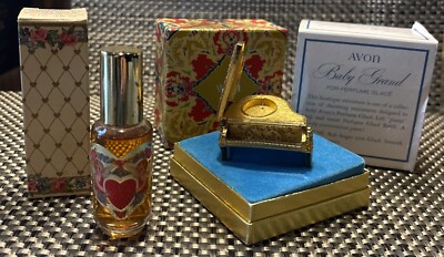 Baby Grand Piano Perfume Vtg Avon 1971 & Night Magic Mini Cologne Both ...