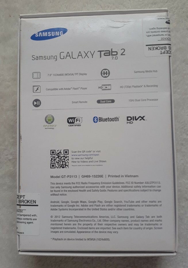 Samsung Galaxy Tab 2 7.0 - Brand New With Seals - 8GB - Model GT-P3113 ...