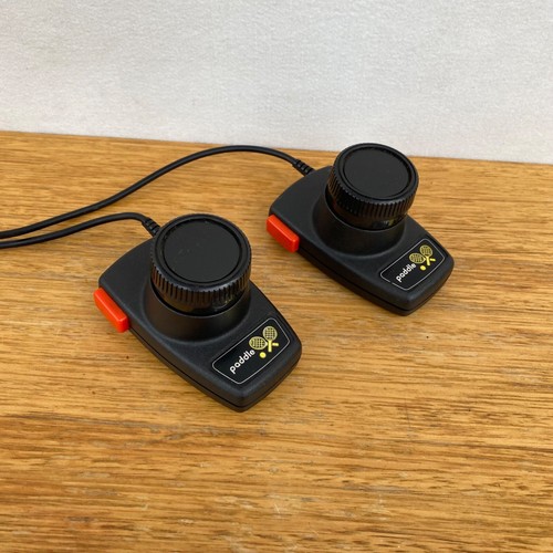 🔹 Atari 2600 Tennis Paddle Controllers Joy Con Corded Wired Control Set ...