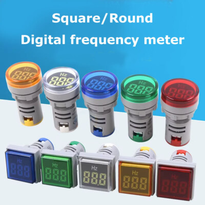 22mm Round Square Digital LED AC Frequency Panel Meter 0-99 Hertz 5 ...