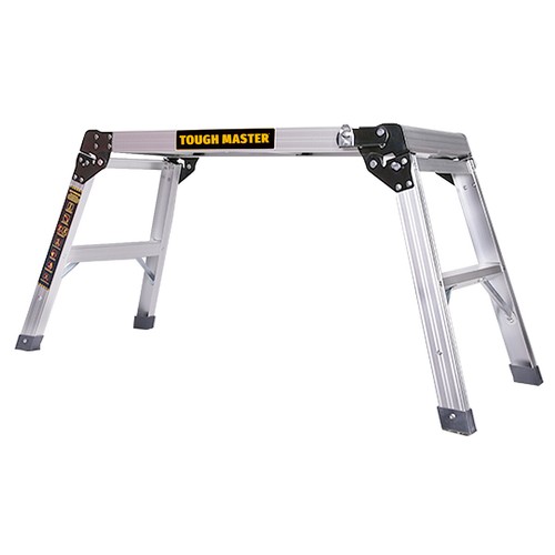 Aluminium Hop up Step Ladder Odd Job Folding Stool Platform Work Bench ...