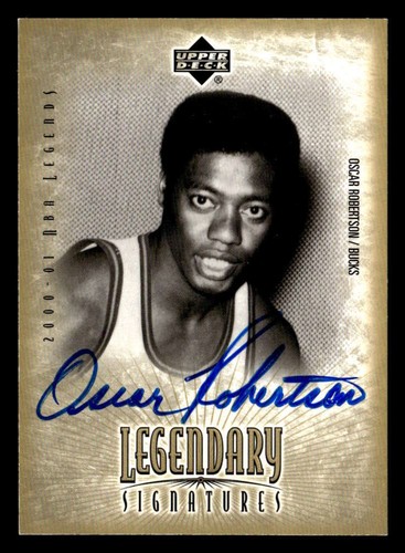 2000-01 Upper Deck Legends Oscar Robertson Auto Legendary Signatures ...