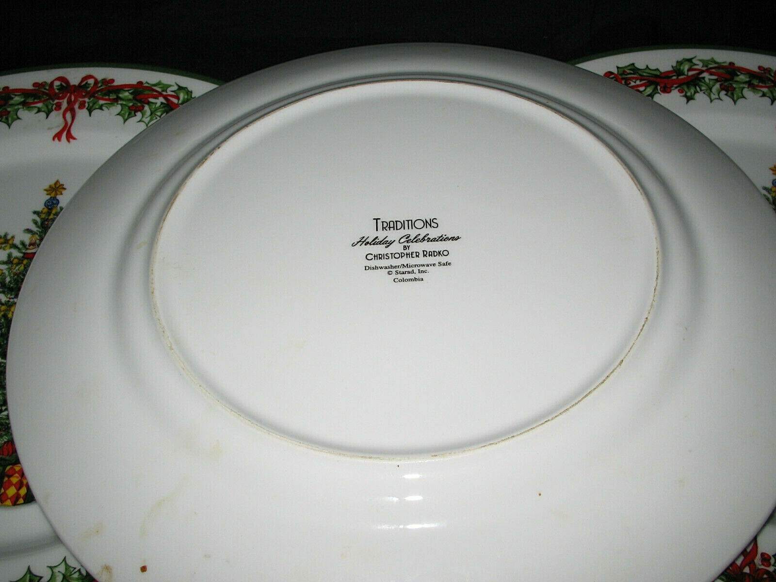 Christopher Radko Traditions Holiday Celebrations Dinner Plates 10 7/8 ...