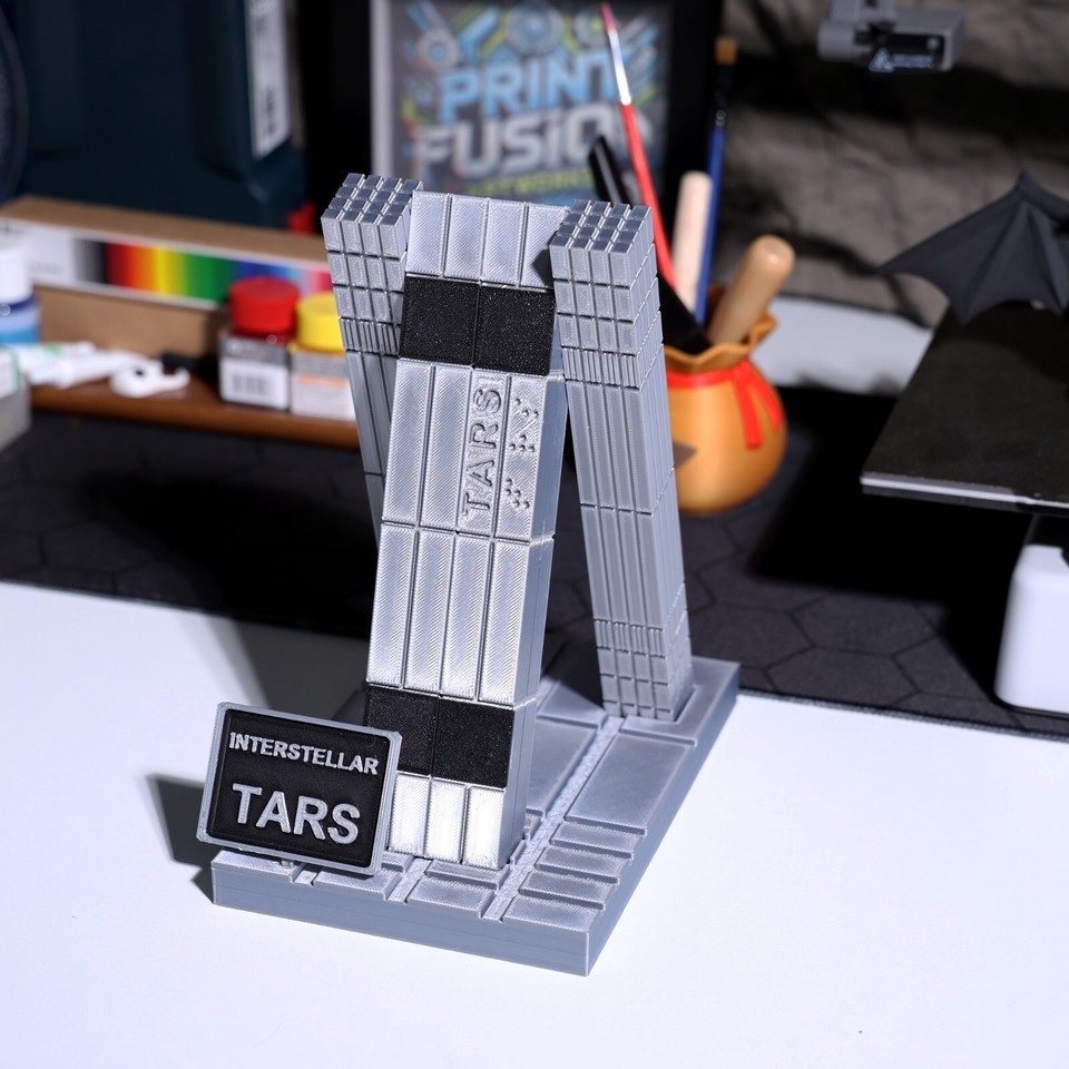 Interstellar Movie TARS Robot Figure Custom 3D Printed Model Gunmetal ...