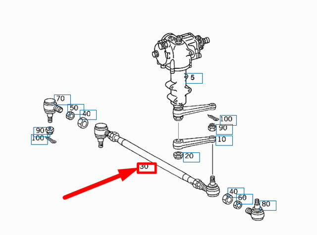 MERCEDES-BENZ G W463 Steering Linkage Drag Link A4634631115 GENUINE for ...