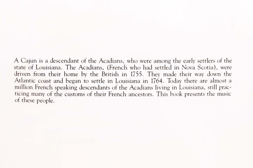Cajun Music A Reflection Of A People 1984 Vol. 1 Louisiana Acadian ...