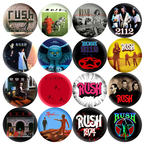 RUSH 1.25" Pinback Buttons 70's 80s' Band Classic Hard Prog Rock Music ...