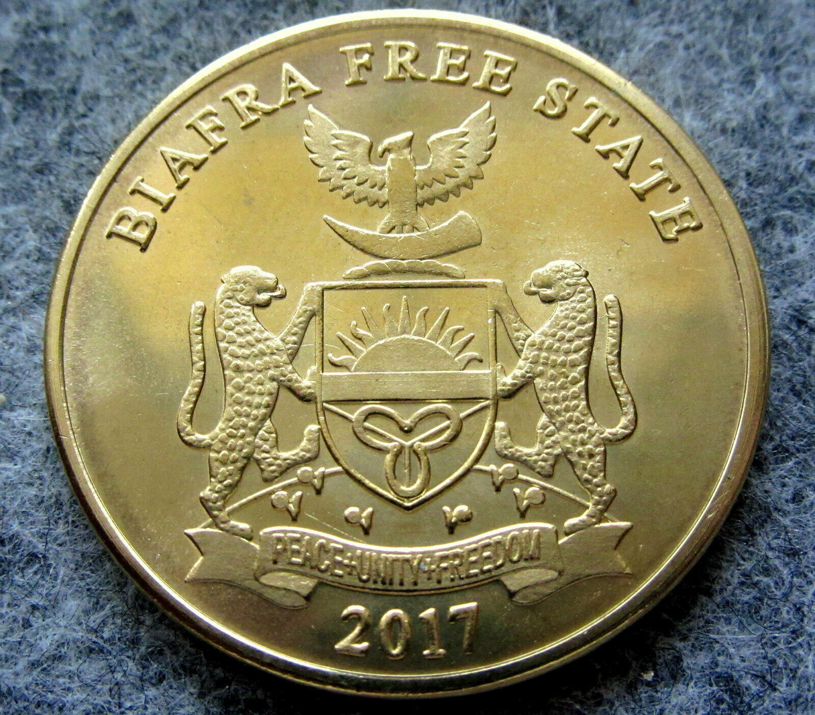 BIAFRA 2017 10 SHILLINGS, ASIAN ELEPHANT, FANTASY COIN yes we do ...