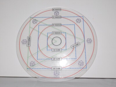 Acrylic D&D Spell AOE Damage Template: 5'-20' Radius, 10-20' Cube & 15 ...