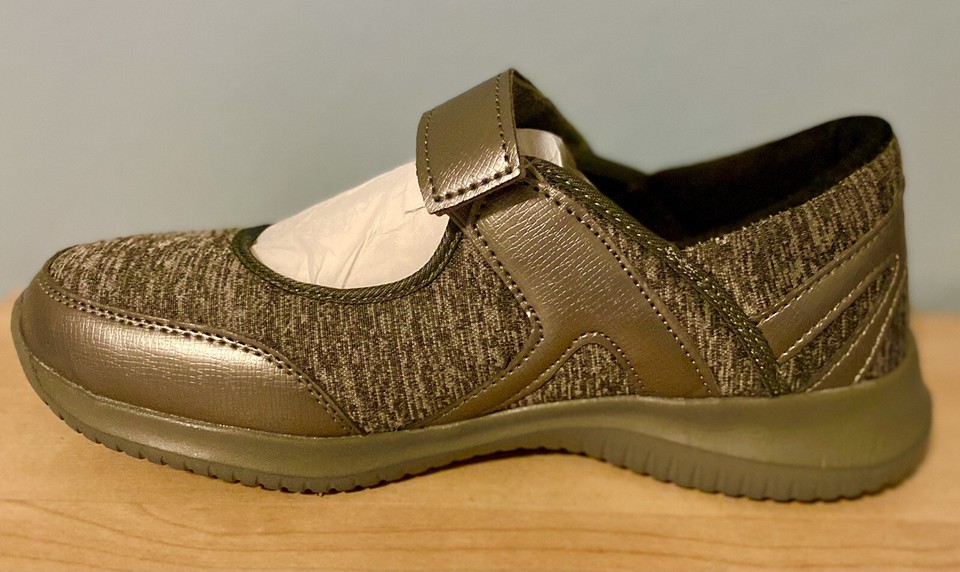 NEW HOOPOE POSE WOMAN SIZE 9.5 GRAY WALKING SHOES ORTHO LINE DIABETIC ...