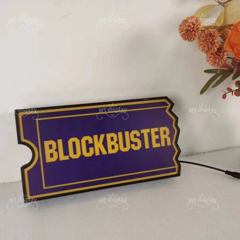 LED Lightbox Sign Movie Blockbuster Logo 3D Print Light Box Boys Gift ...