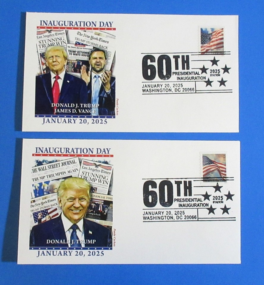 DONALD J. TRUMP, JD VANCE 2025 PRESIDENTIAL INAUGURATION PANDA SET OF 2 ...
